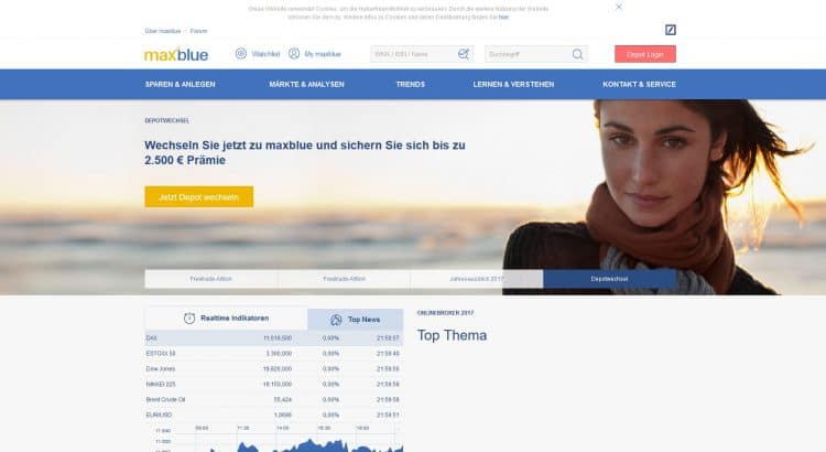 Aktiendepot Testbericht: maxblue | Broker Deutschland
